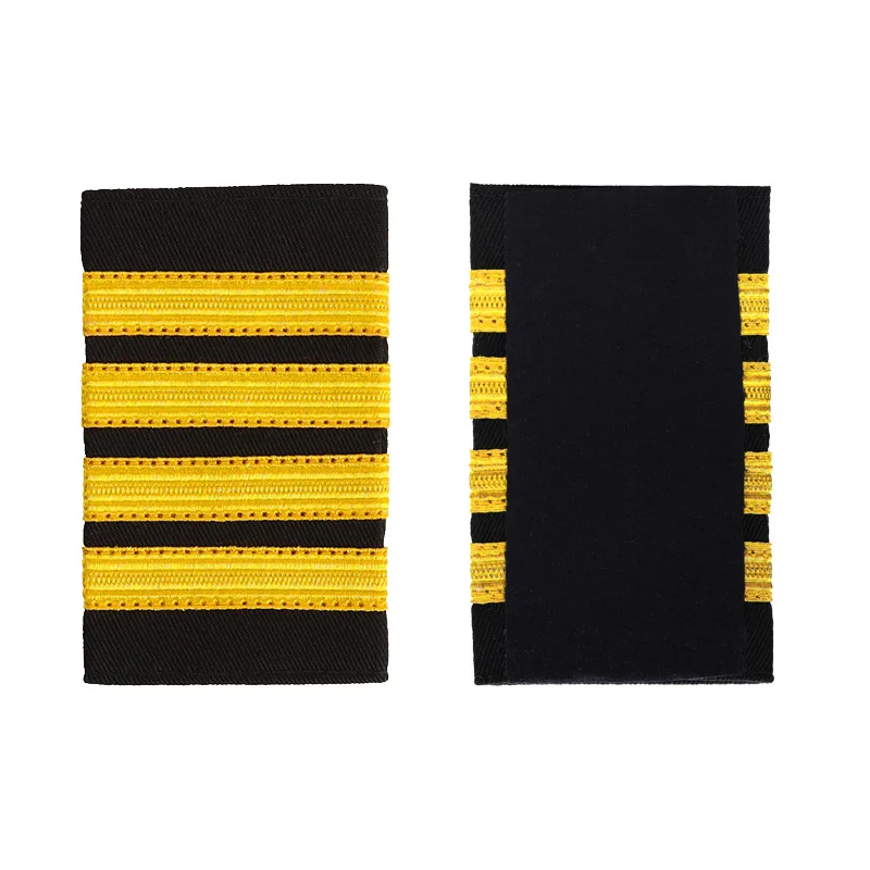 Captain-Shoulder-Boards-Gold-Mark-Bar-Men-Pilot-Epaulettes-Airline-for ...