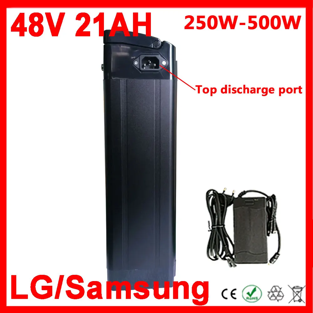 48V Top Discharge Port Silver Fish eBike Battery 48V 20Ah 18Ah 15Ah 14Ah 12Ah 10Ah 18650 LG ...