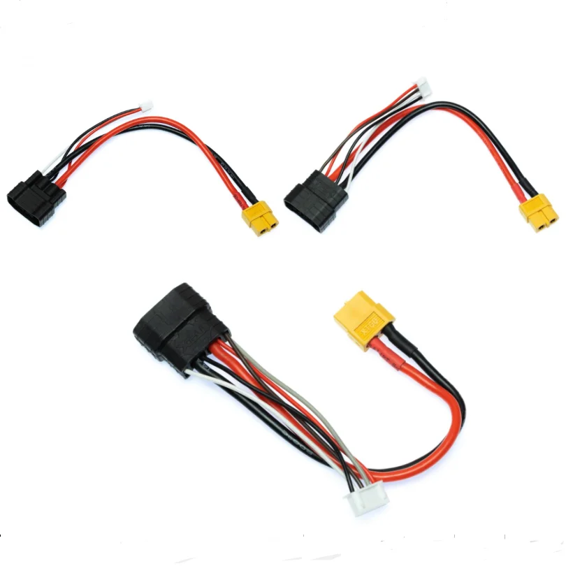 2s/3s/4s Lipo Battery Charge Adapter Cable Xt60 Female To Trx Traxxas Id Male Charging Balance ...