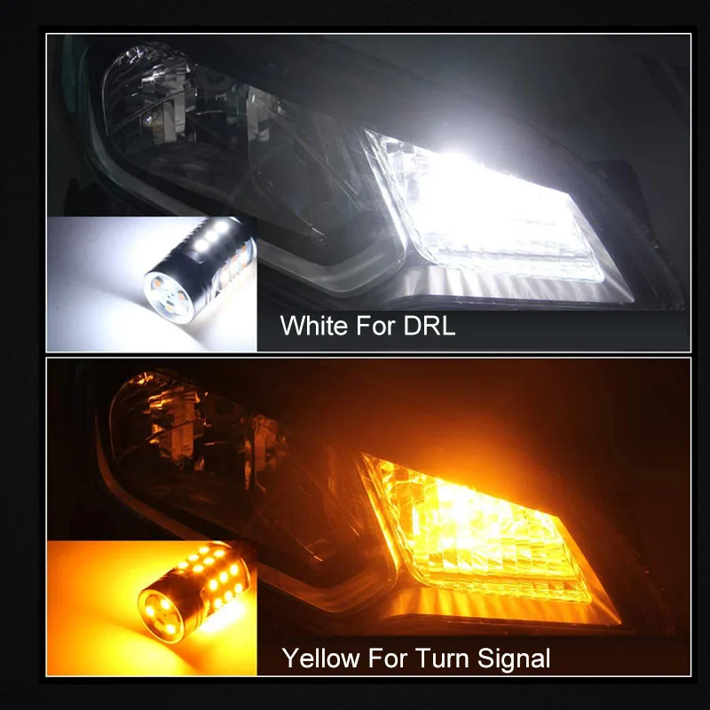 2Pc Canbus For Toyota RAV4 RAV 4 2014 - 2022 Switchback Yellow Front ...