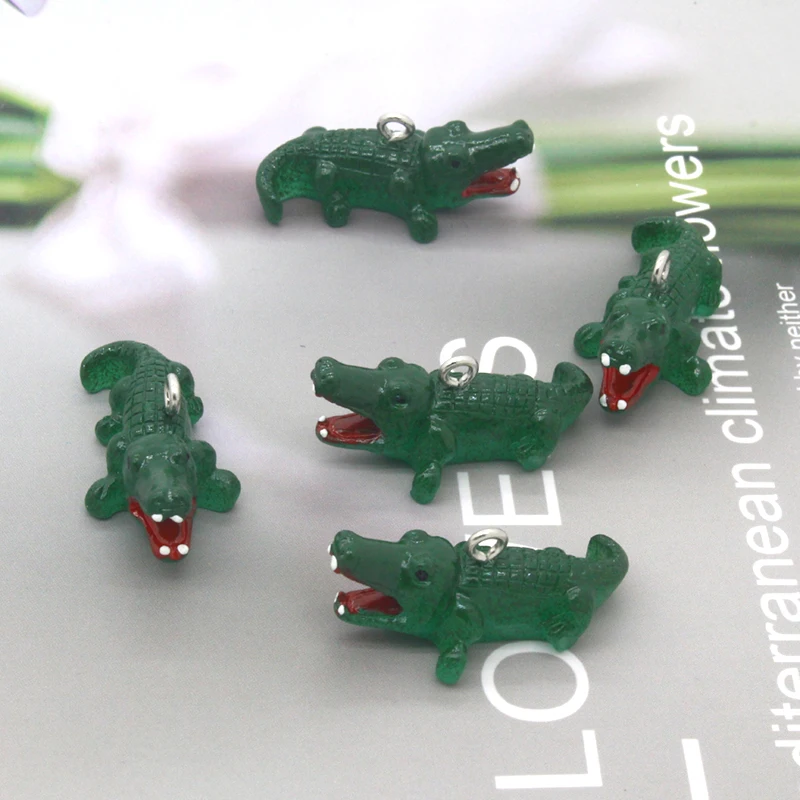 10pcs-Pack-3D-Small-Crocodile-Resin-Earring-Charms-Cute-Alligator-Croc ...
