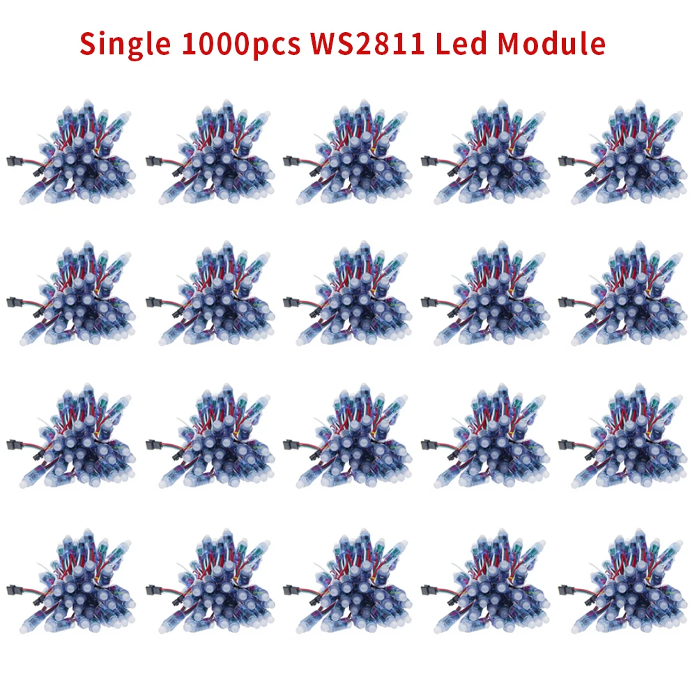 1000pcs 12mm Ws2811 2811 Ic Full Color Pixel Led Module Light Dc 5v ...