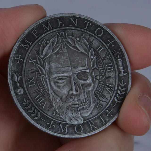 Moneda antigua de Metal con forma de Calavera, su tiempo limitado ...