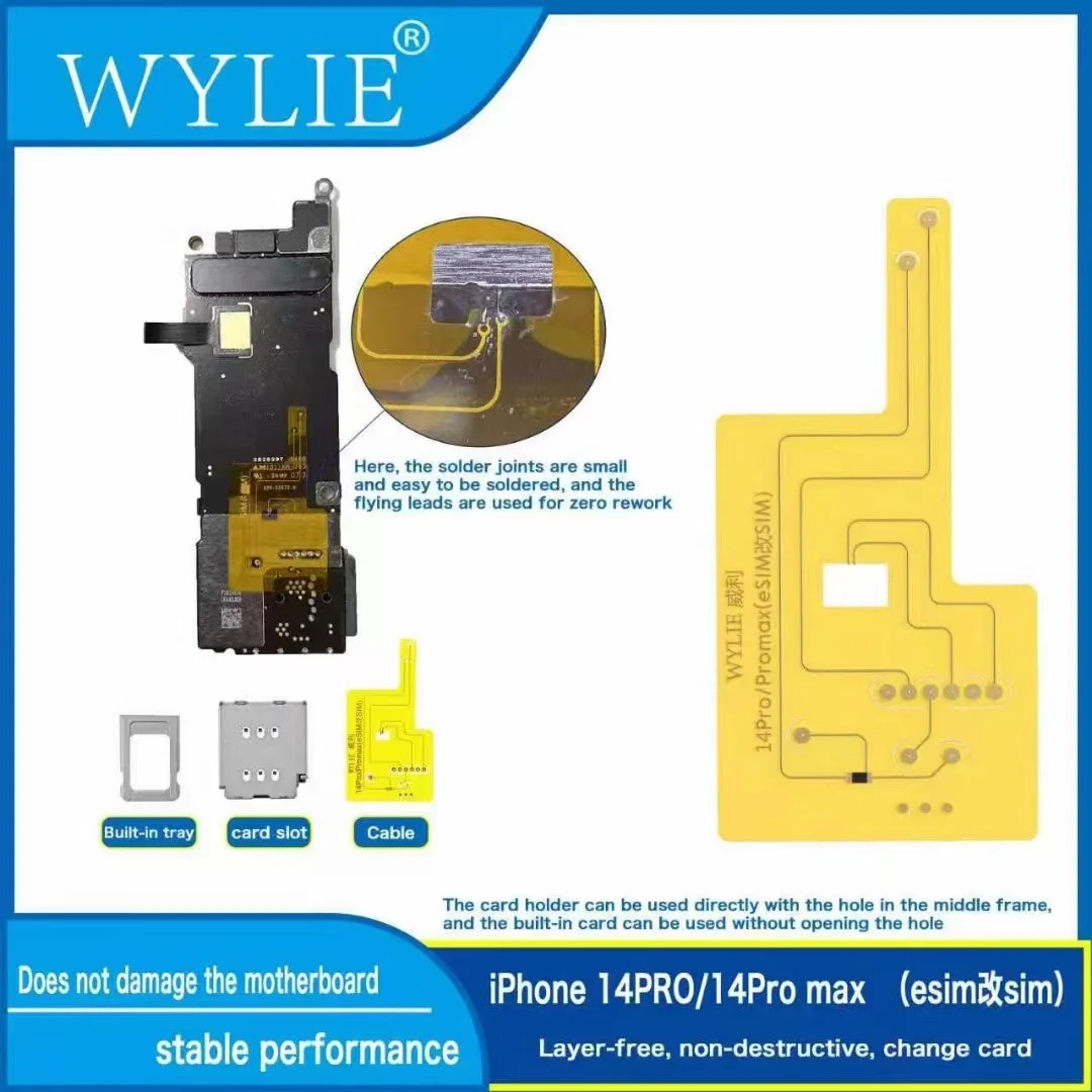 WYLIE-14-Pro-Max-conjunto-de-Cable-flexible-de-Tarjeta-nica-cambio-de ...