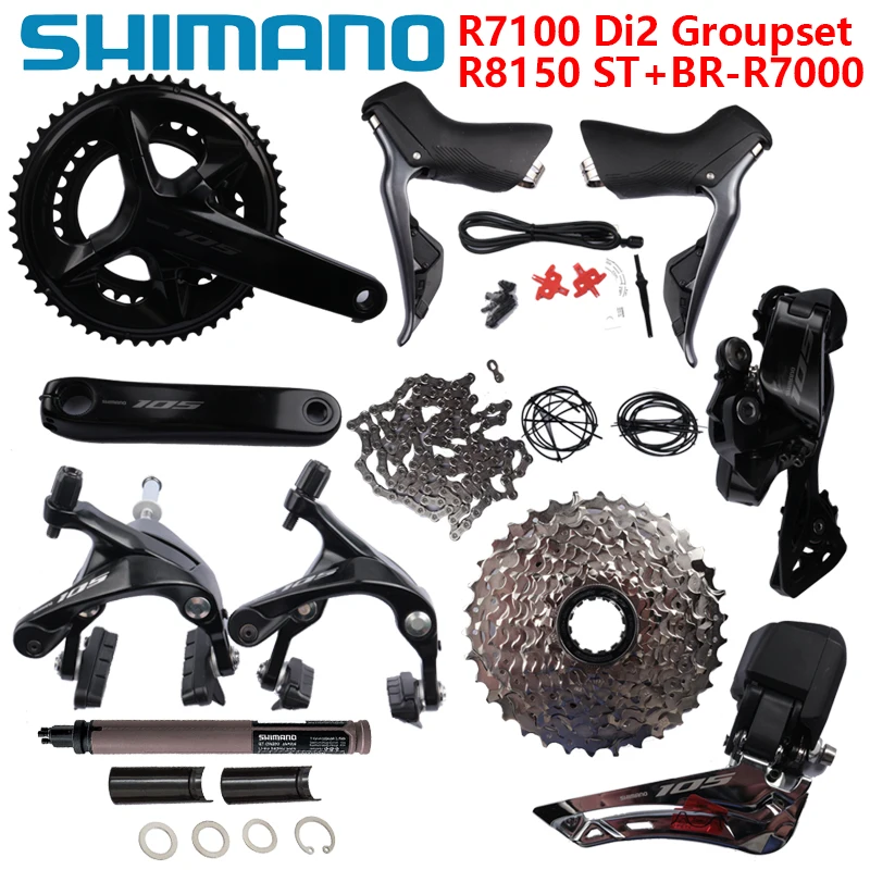 Shimano 105 Di2 Groupset R7100 Crankset Cassette R8150 Shifter R7000 V ...