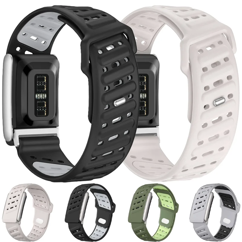 Two-tone Silicone Band For Whoop 5.0 Smartwatch Sport Breathable ...