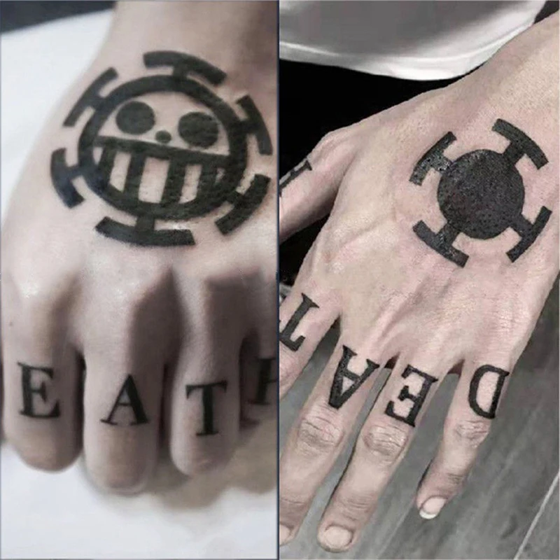 Trafalgar Law Hand Tattoos