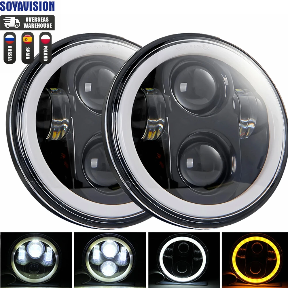 2PCS 5.75 inch LED Headlight Projector for Rocket iii 3 & Speed Triple ...