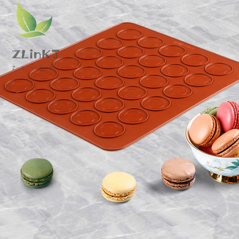 48-30-Holes-Non-Stick-Silicone-Macaron-Macaroon-Pastry-Oven-Baking ...