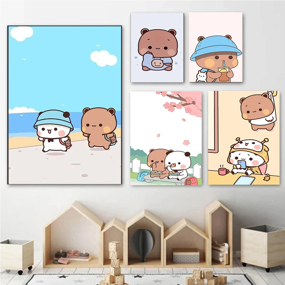 Cute-Cartoon-Bubu-And-Dudu-Wall-Art-Poster-And-Prints-Canvas-Painting ...