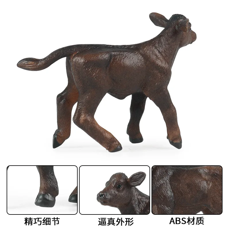 Simulated-Animal-Brown-Calf-Model-Poultry-Farm-Cow-Model-Decoration-For ...