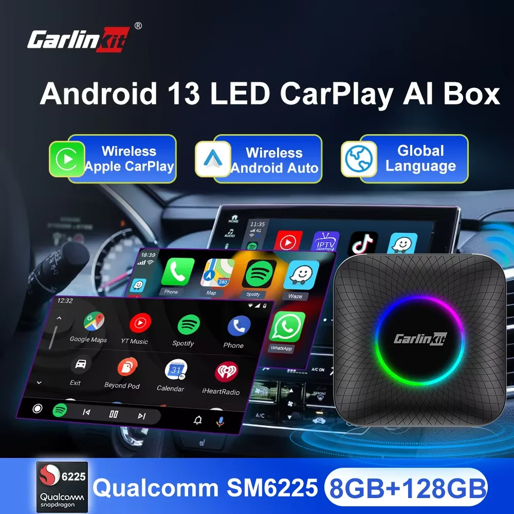 Carlinkit-CarPlay-Video-Box-LED-Android-13-inal-mbrico-Android-Auto ...