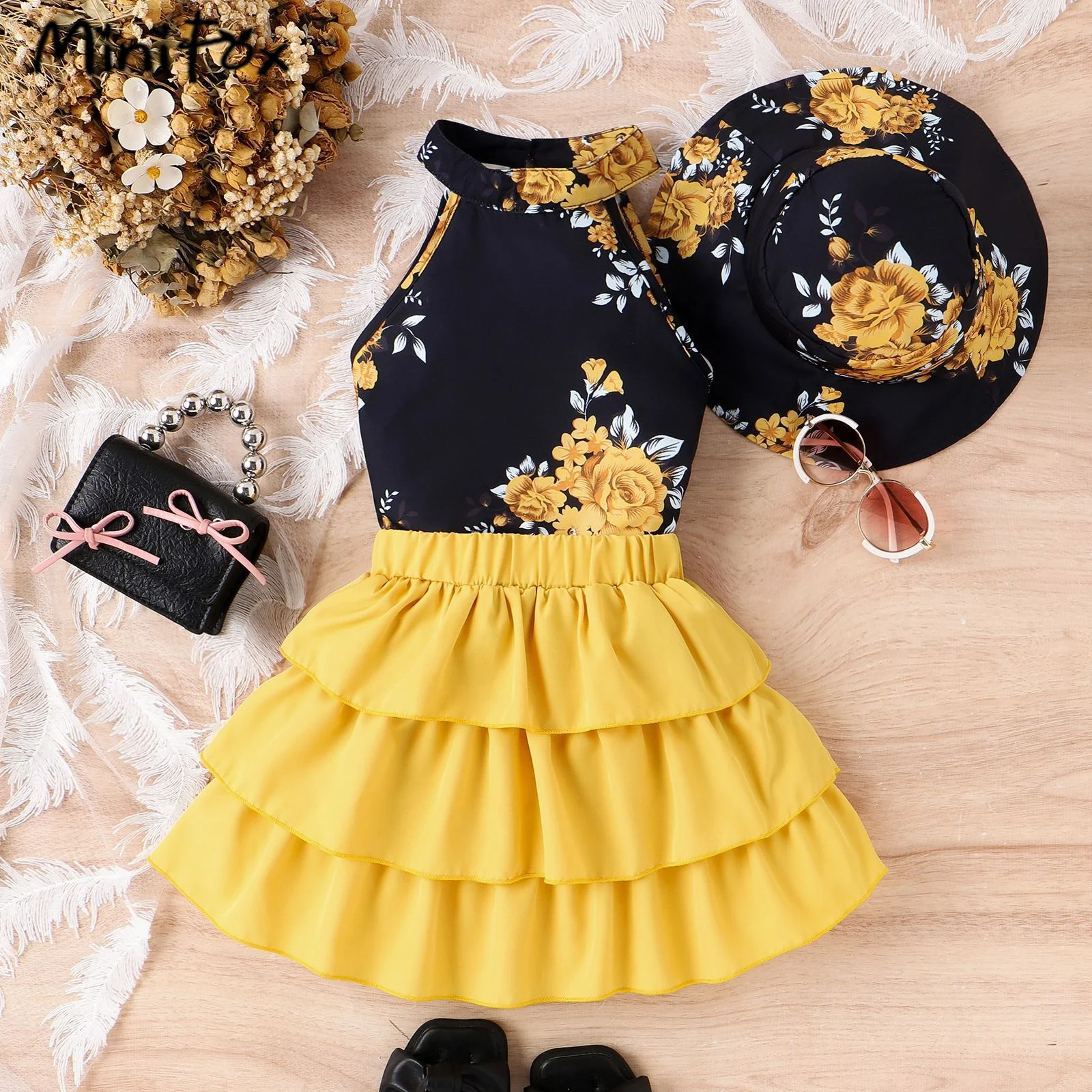 MiniFox-3pcs-Children-s-Clothing-Girls-Outfit-Sets-Halter-Neck-T-shirts ...