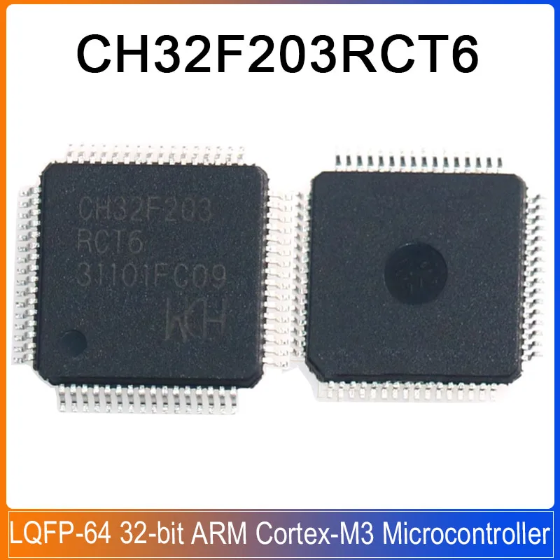 1-20pcs CH32F203RCT6 LQFP-64 CH32F203 RCT6 32-bit ARM Cortex-M3 ...