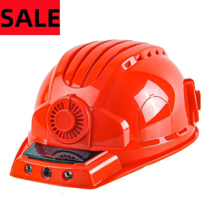 Solar-Three-Fan-Safety-Helmet-With-Bluetooth-LED-Light-SOS-Lithium ...
