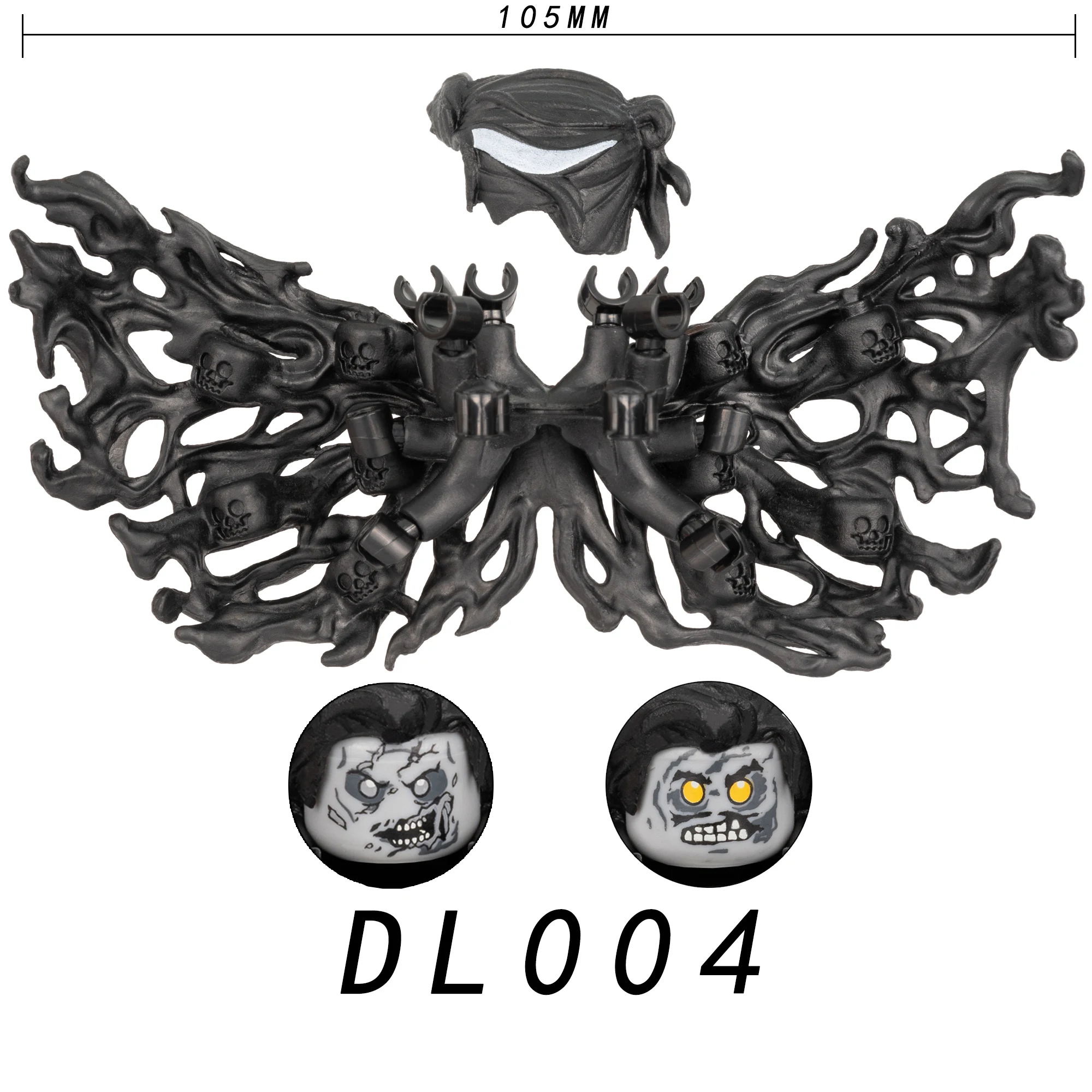 DL004-Hot-Movie-Heroes-Chatacter-Zombie-Doctor-Black-Wings-Building ...