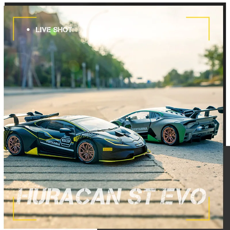 1:32 HURACAN ST EVO Sports Car Alloy Car Model Diecast Toy Sound Light ...