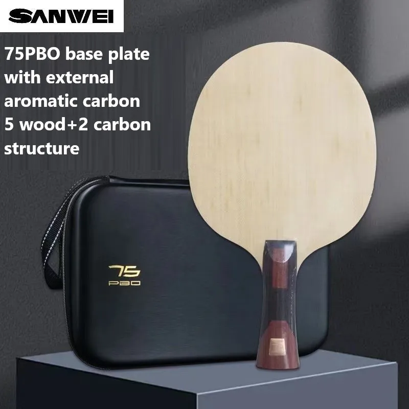 Original SANWEI SUPER 75 PBO Carbon Table Tennis Blade with Premium ...