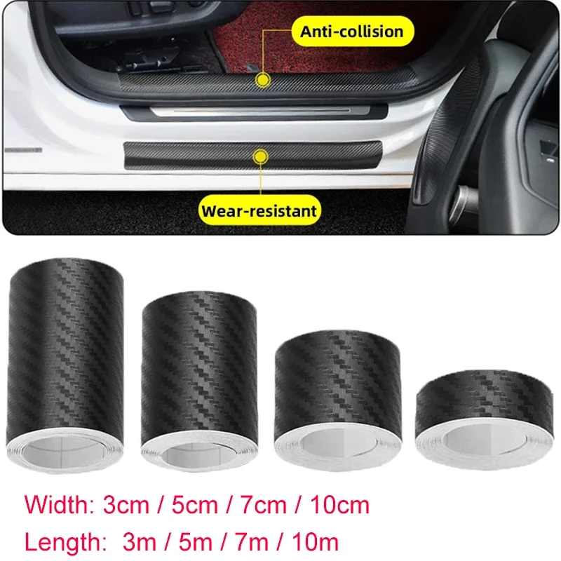 Nano-Carbon-Fiber-Car-Sticker-DIY-Paste-Protector-Strip-Car-Door-Sill ...