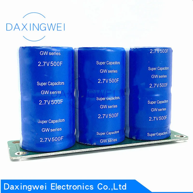 1 pces 8.1v166.6f supercapacitor módulo 2.7v farad capacitor 500f retificador fonte de ...