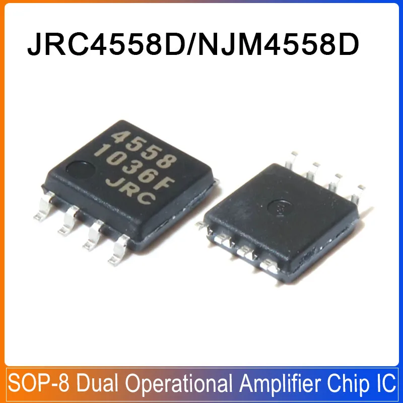 10-50pcs JRC4558D NJM4558D SOP-8 NJM4558 4558 JRC4558 Dual Operational ...