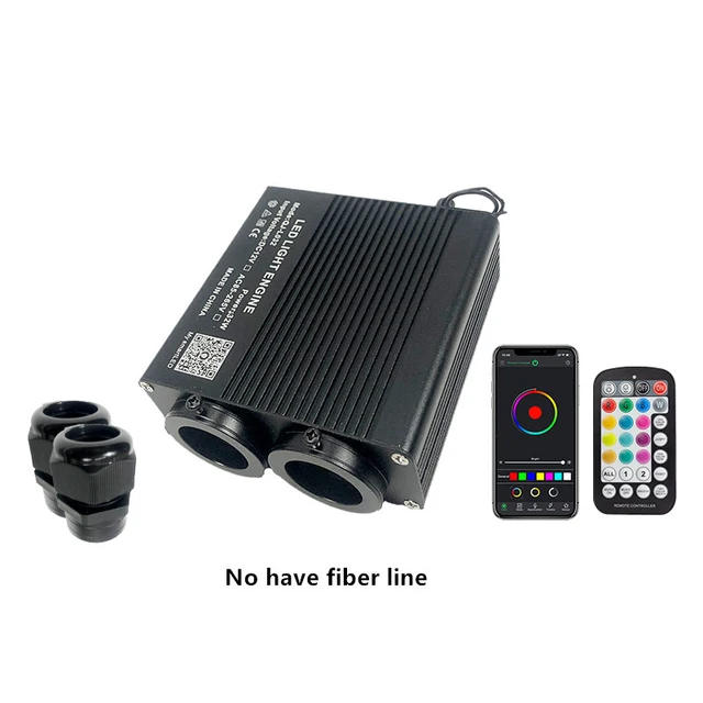 NEW Optic Fiber Lights Double Heads CAR Smart APP LED engine RF control ...