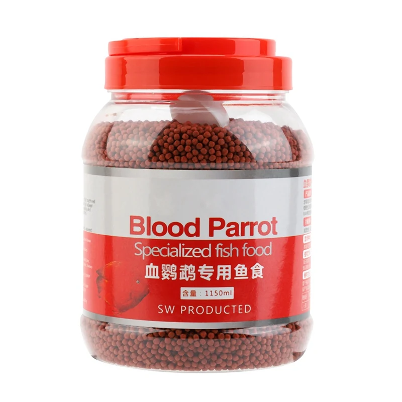 Blood-Parrot-Fish-Food-Snapper-Float-On-Water-Intense-Red-Enhancing ...