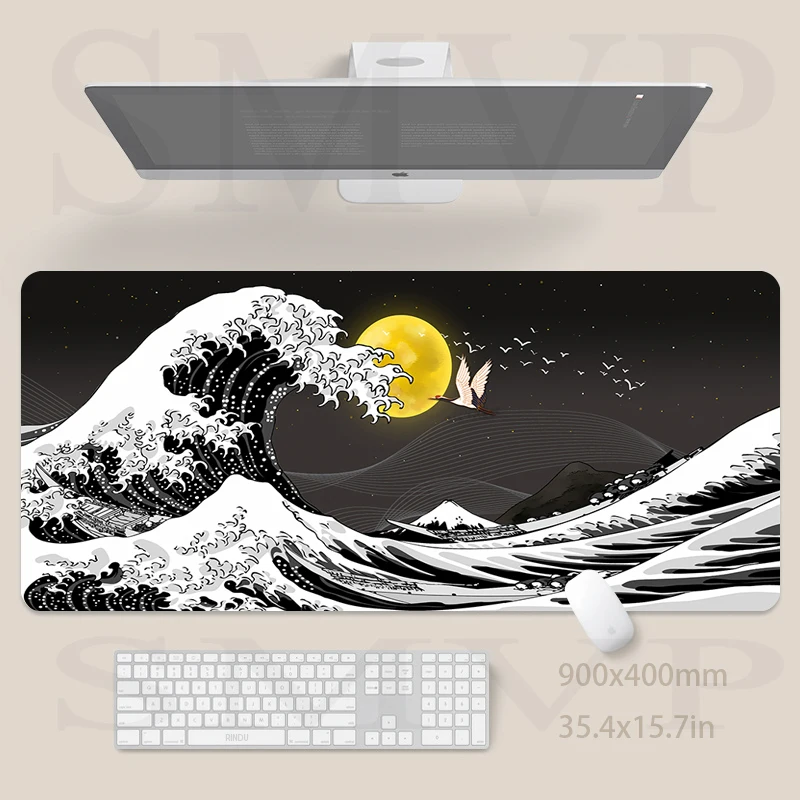 Wave-Mouse-Pad-40x90cm-Gamer-Desk-Mat-Big-Gaming-Mousepad-XXL-Mouse-Mat ...