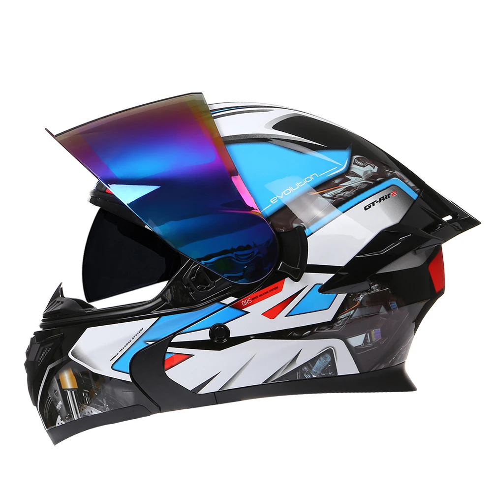Motorcycle-Helmet-Double-Visors-Modular-Flip-Up-Casco-Casque-ECE-DOT ...