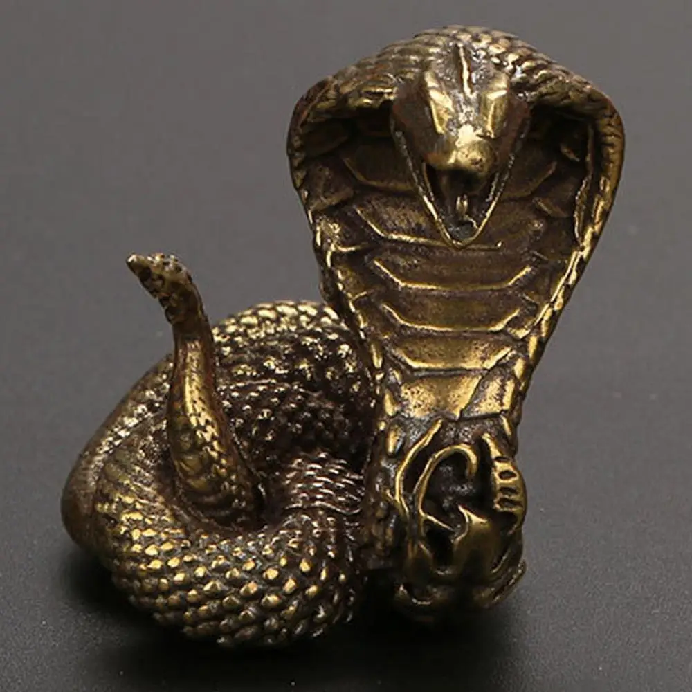 Antique-Bronze-Cobra-boa-Snake-Statue-Zodiac-Snake-Miniature-Figurines ...