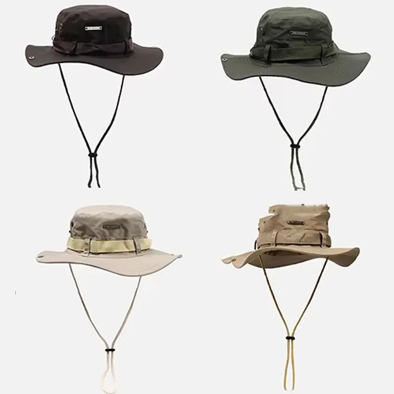 Summer Wide Large Brim Men Fisherman Hat Waterproof UV Protection Sun ...