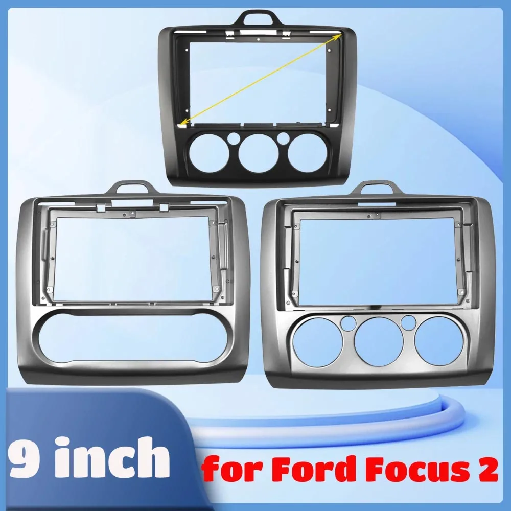 9in 2 Din Car Radio Fascia Panel Dash Mounting Frame For Ford Focus 2 ...
