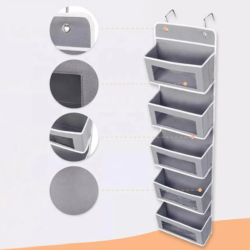 Accroche-sac,Sac de rangement suspendu en tissu Non tissé, sac de ...