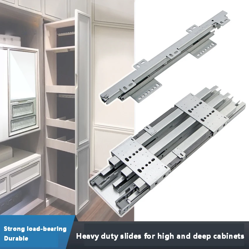 High & Deep Cabinets Heavy-duty Slide Rails For Wardrobes/Shoe Cabinets ...