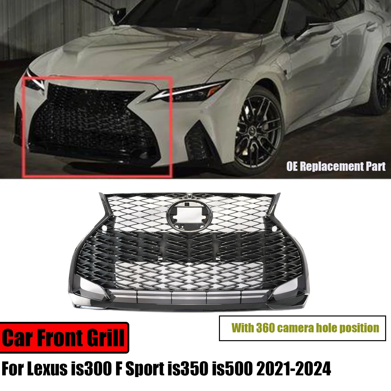 Car-Front-Grill-Cover-For-Lexus-is300-F-Sport-is350-is500-2021-2024-Car ...