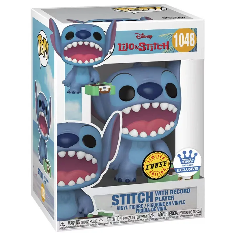 NEW-Arrival-Funko-pop-1048-stitch-with-record-player-Cartoon-Figure ...