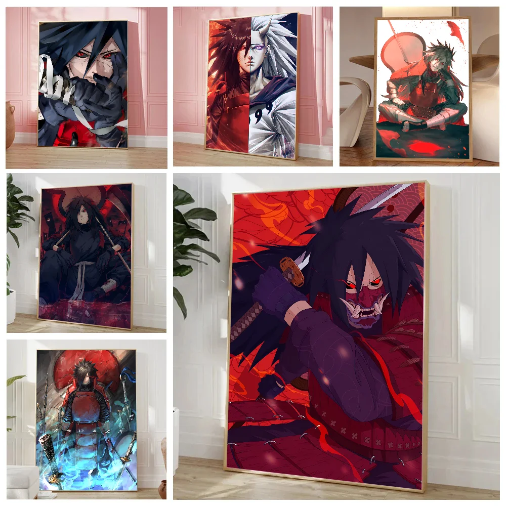 Naruto-Uchiha-Madara-Anime-Cartaz-Adesivos-Sala-Quarto-Entrada-Caf-Wall ...