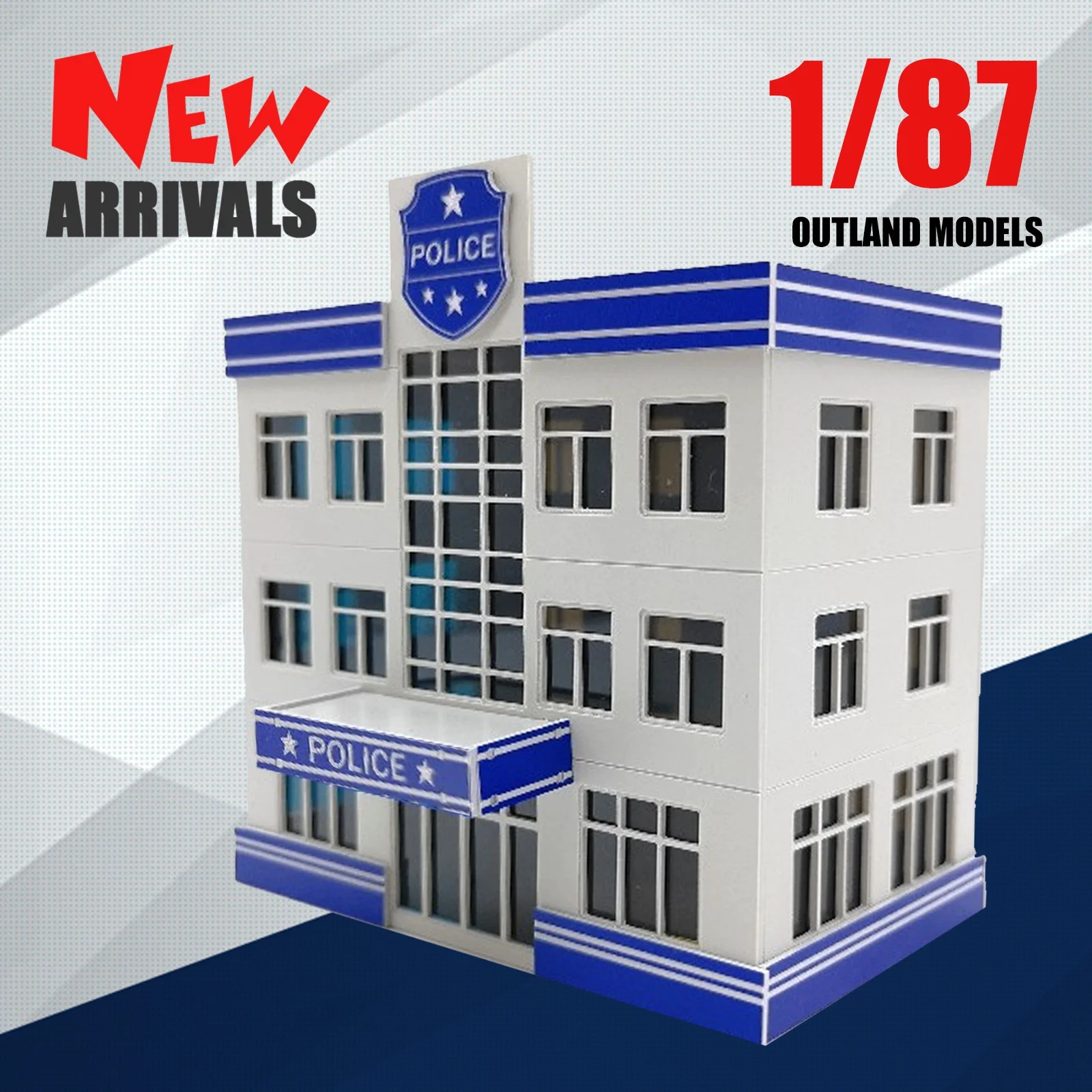 Outland-Models-Railroad-Scenery-Modern-Police-Department-Building-HO ...