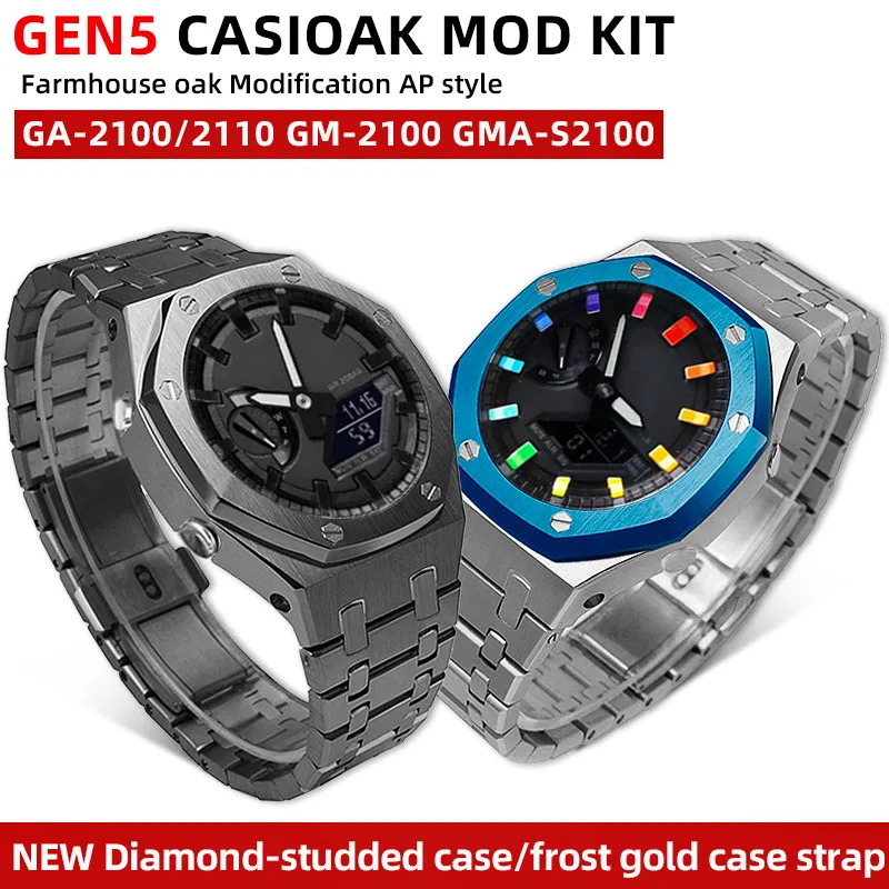 New Gen5 Mod Kit For Casio GA-2100 GM2100 GMA-S2100 Stainless Steel ...