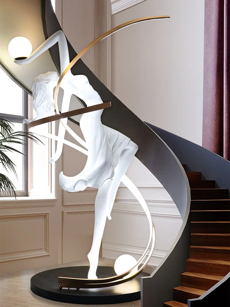 Fq Creative Human-shaped Art Sculpture Floor Lamp Home Large Human Body ...