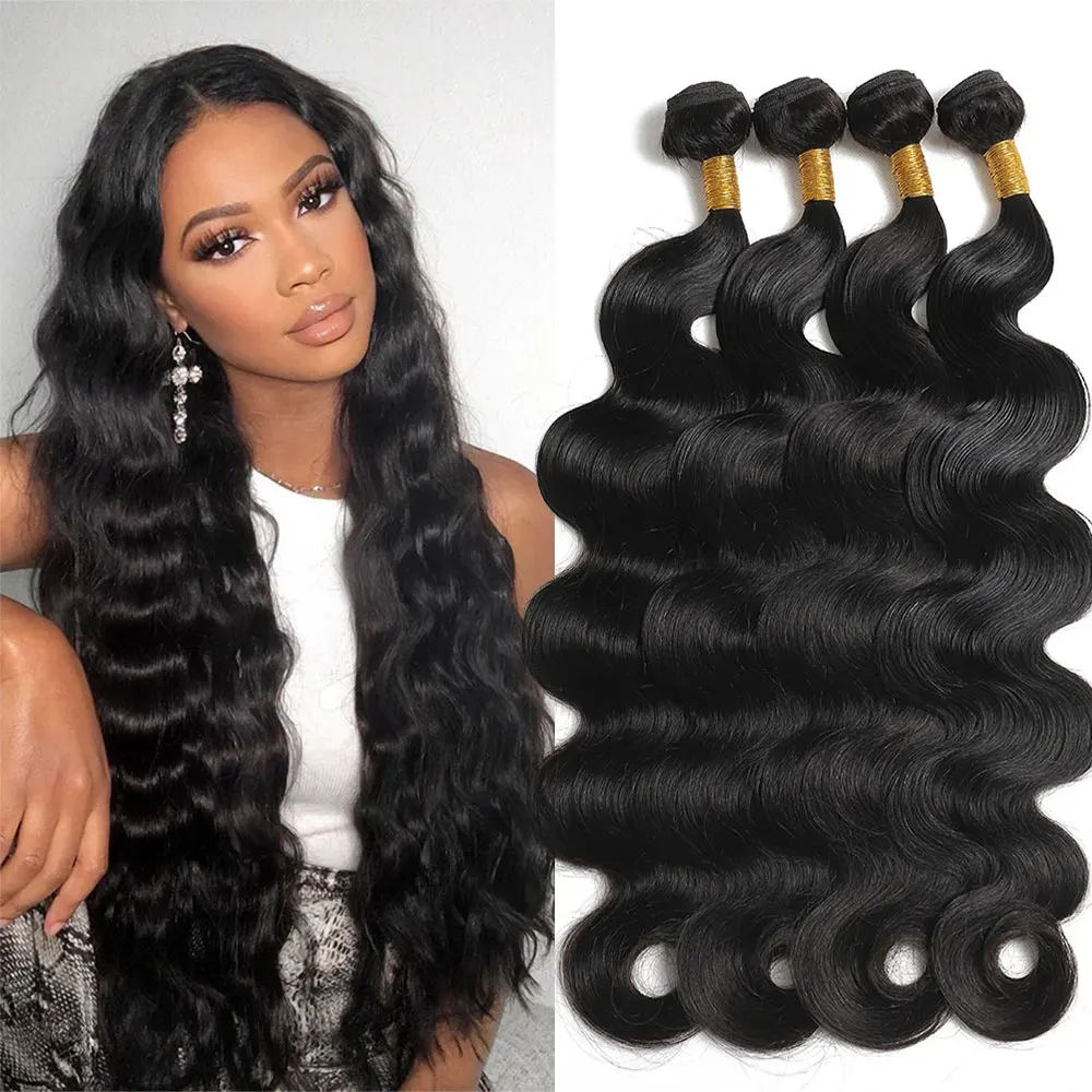 Bundles-de-vague-de-corps-br-siliens-extensions-de-cheveux-bruts-noirs-naturels-tissage-de ...