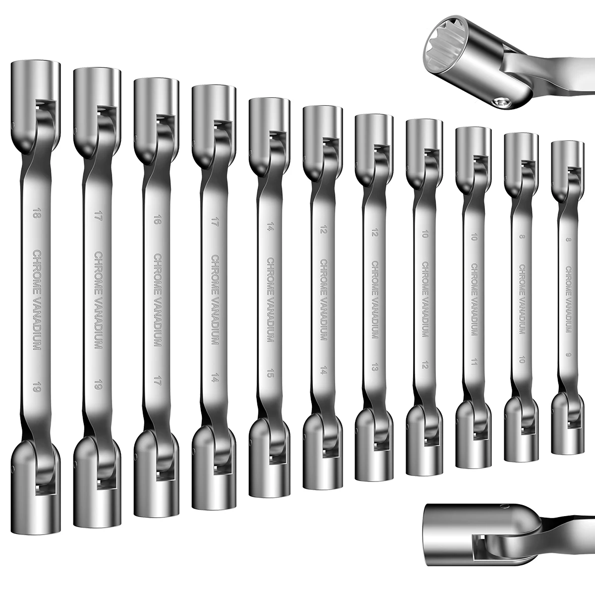 Double-End-Swivel-Socket-Wrench-Tool-Activity-Socket-Set-Tools-Spanner ...