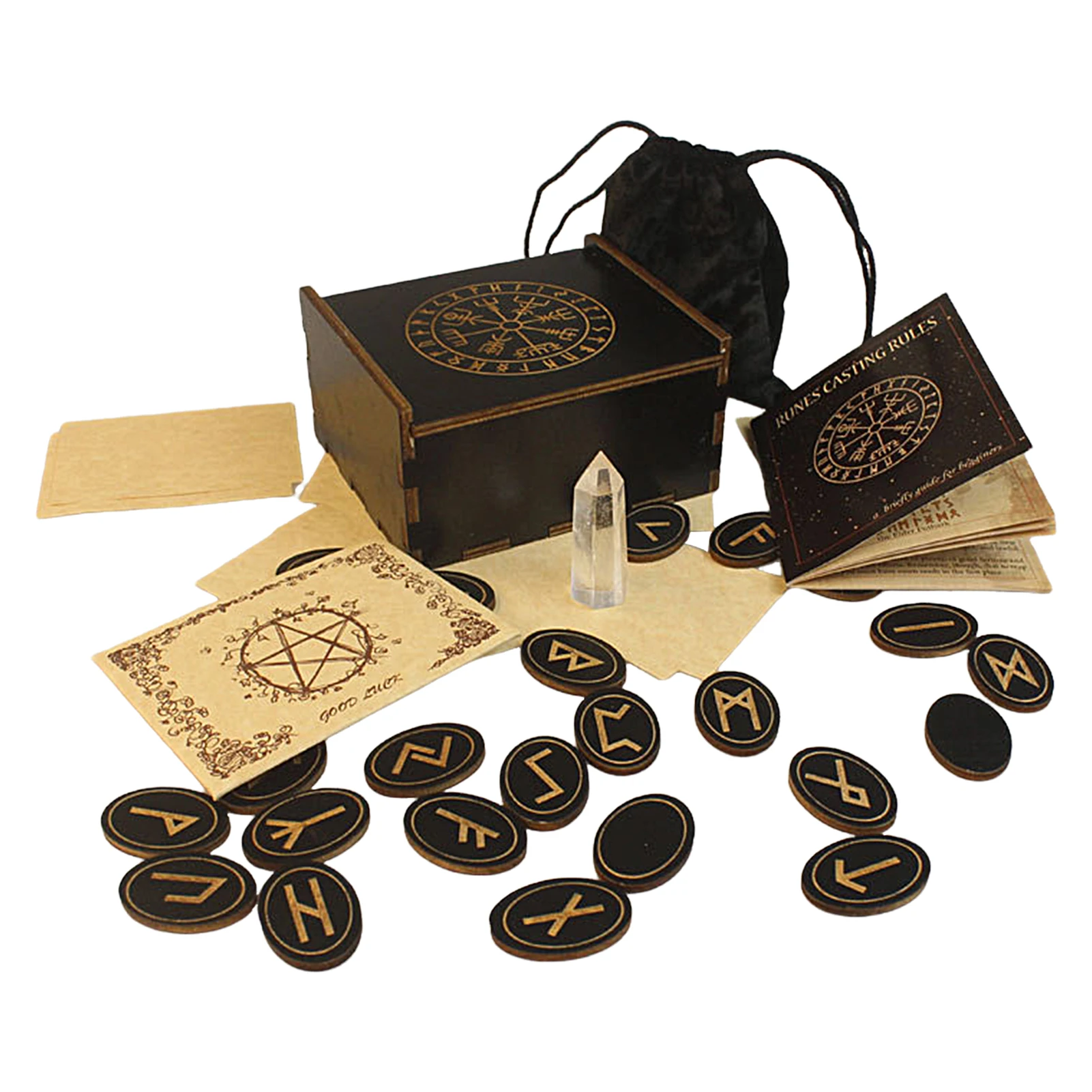 Wooden-Witche-Runes-Set-Engraved-Gypsy-Symbol-Altar-Runes-Meditation ...