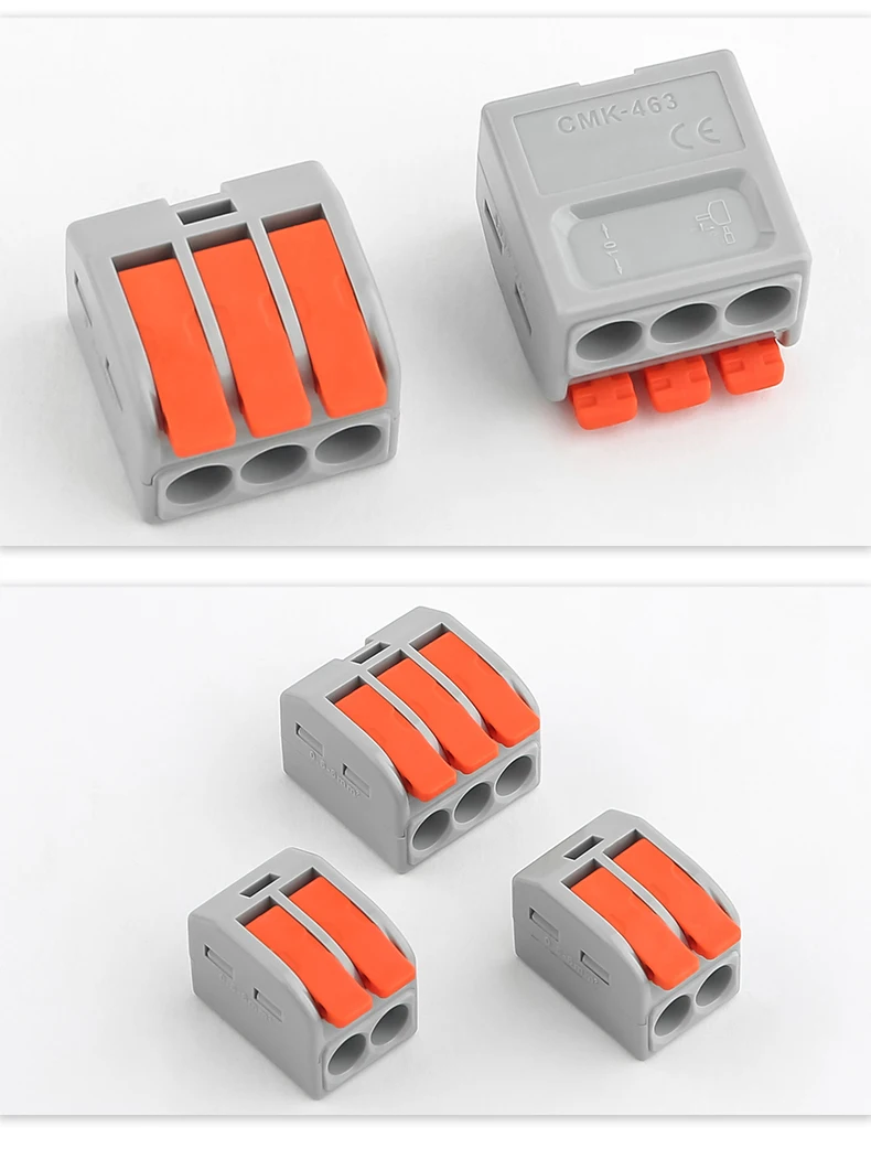 Рычажный проводной разъем CMK, 2/3 контакта, светодиодное освещение, 41А, 450В | AliExpress