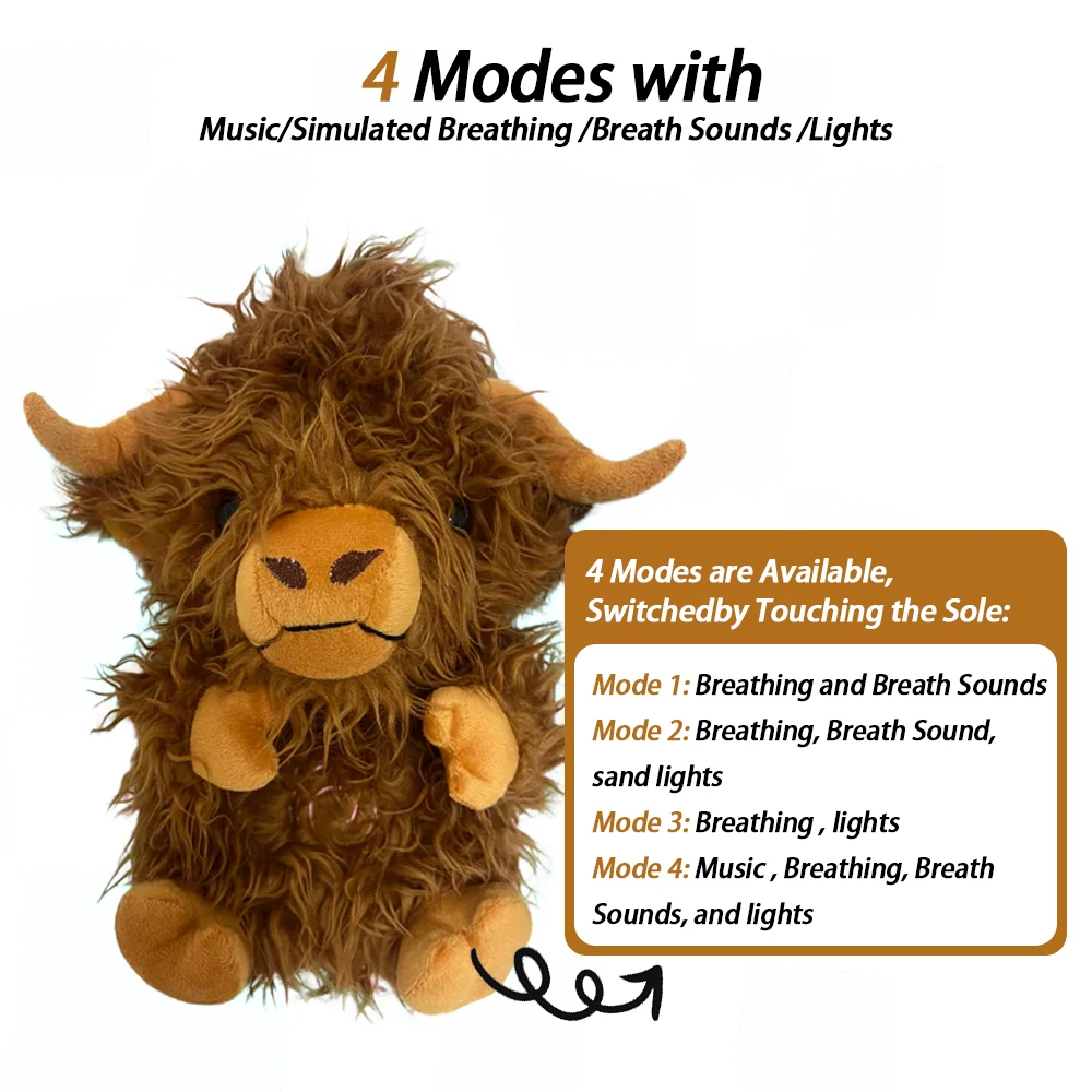 4 MODES Original Plush Capybara and Otter Toy Sleeping Time Baby ...