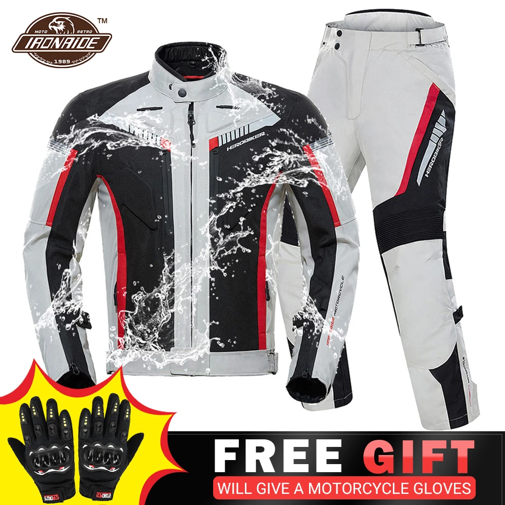 Herobiker Waterproof Motorcycle Jacket Man Racing Suit Wearable Motorcycle Jacket+motorcycle ...