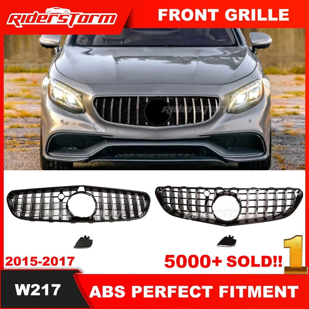 Year 2015 2016 2017 Front Bumper Grille For merced S Class Coupe 63 ...