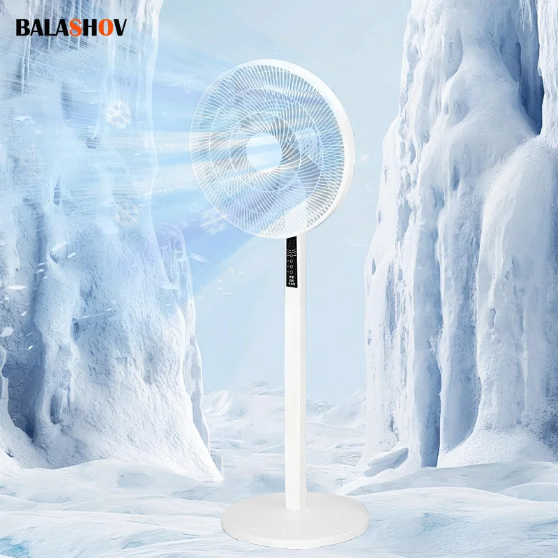 Electric Stand Floor Fan 5-Speed Timing Remote Control Pedestal Air ...