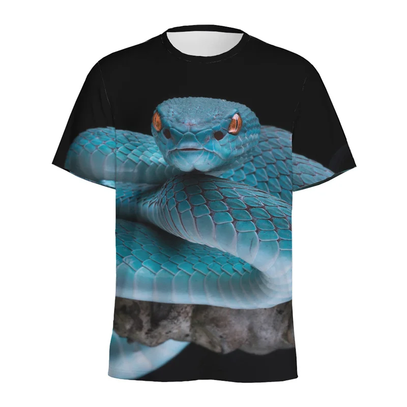 Multi-Color-Snake-3D-Printed-T-shirt-For-Men-Personality-Animal-Pattern ...