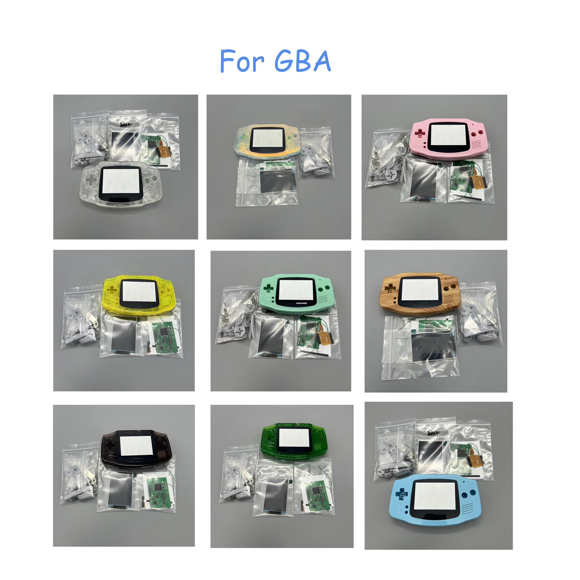 For GBA IPS LCD no cut shell required easy to install IPS high ...